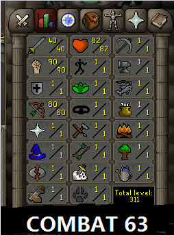 OSRS Account - [ No Email Set ] - 40 ATT / 90 STR / 80 RANGE